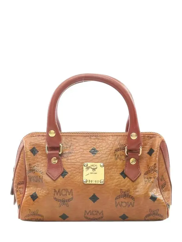 Mcm 2000s Printed Boston Bag - Neutrals