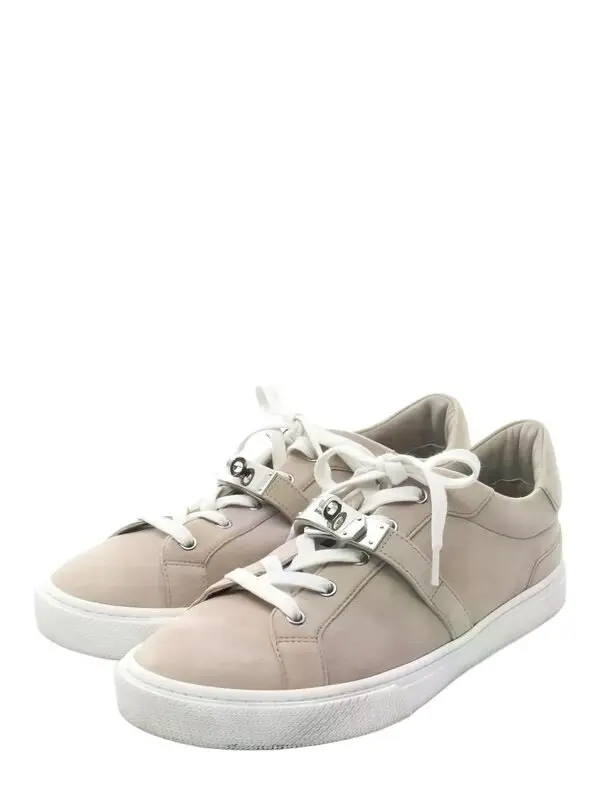 Hermès 2010s Buckle Suede Sneakers - Neutrals