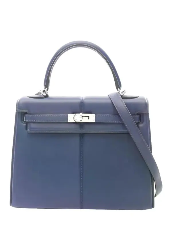 Hermès 2021 Kelly Padded Leather Tote Bag - Blue