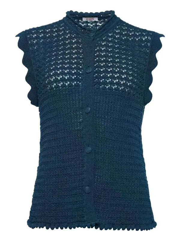 ERES Aurora Crochet-knit Top - Blue