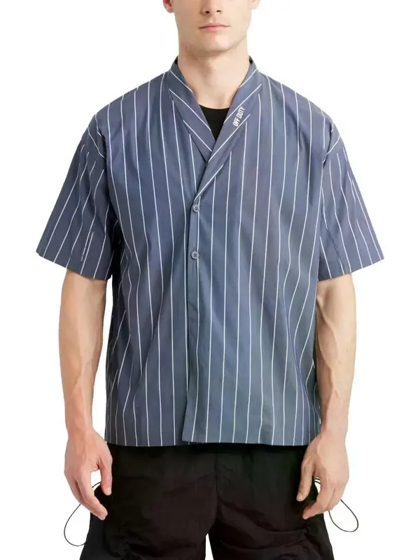 OFF DUTY Pinstripe Button Shirt - Blue
