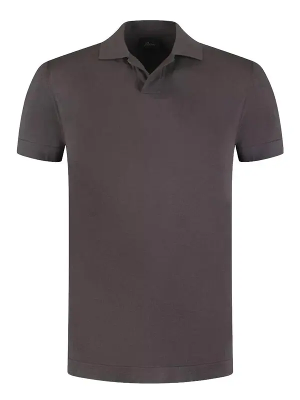 Brioni Collar Polo Shirt - Brown