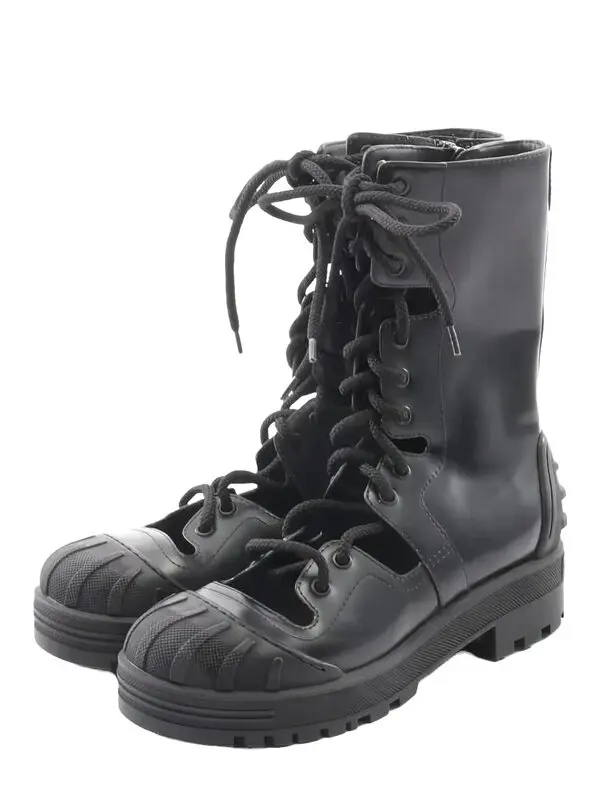 Dior 2010 Lace-up Leather Boots - Black
