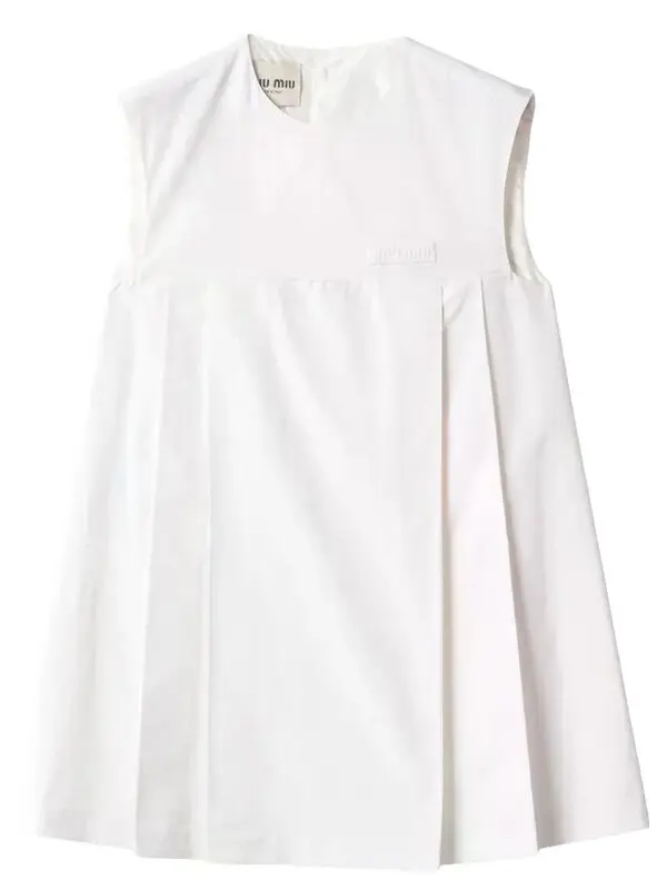 Miu Miu Flared Mini Dress - White