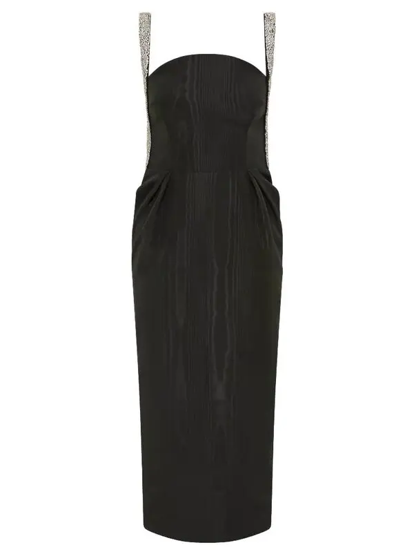 Rebecca Vallance Strap-embellished Midi Dress - Black
