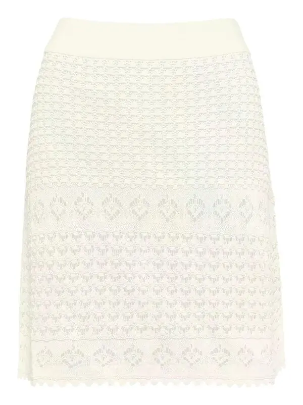ERES Angela Crocheted Mini Skirt - White