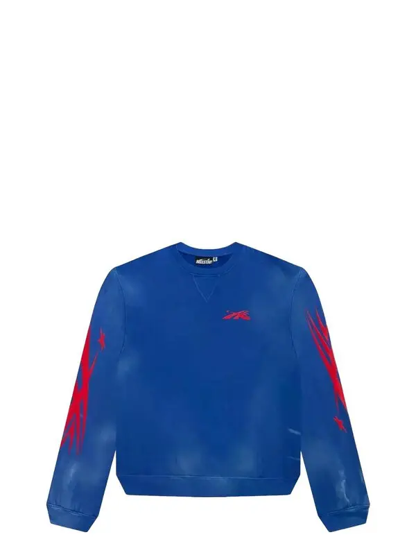 HELLSTAR Logo Crewneck Sweatshirt - Blue