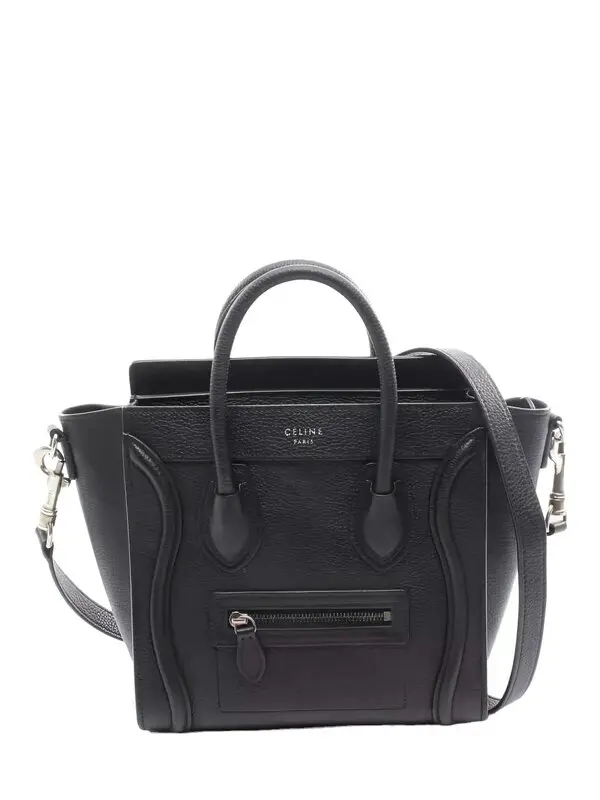 Celine 2010s Nano Luggage Tote Bag - Black