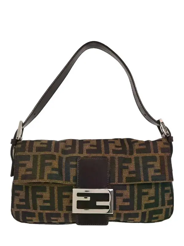 Fendi 2009 Baguette Zucca Shoulder Bag - Brown