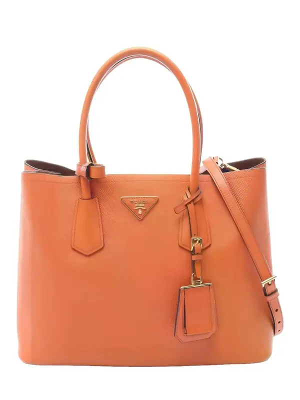 Prada Saffiano Leather Tote - Orange