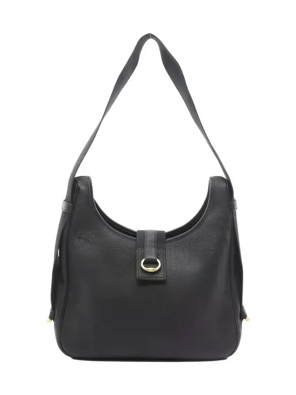 Hermès 1997 Clemence Leather Shoulder Bag - Black