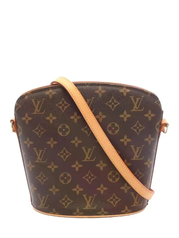 LOUIS VUITTON 2003 Drouot Monogram-pattern Shoulder Bag - Brown