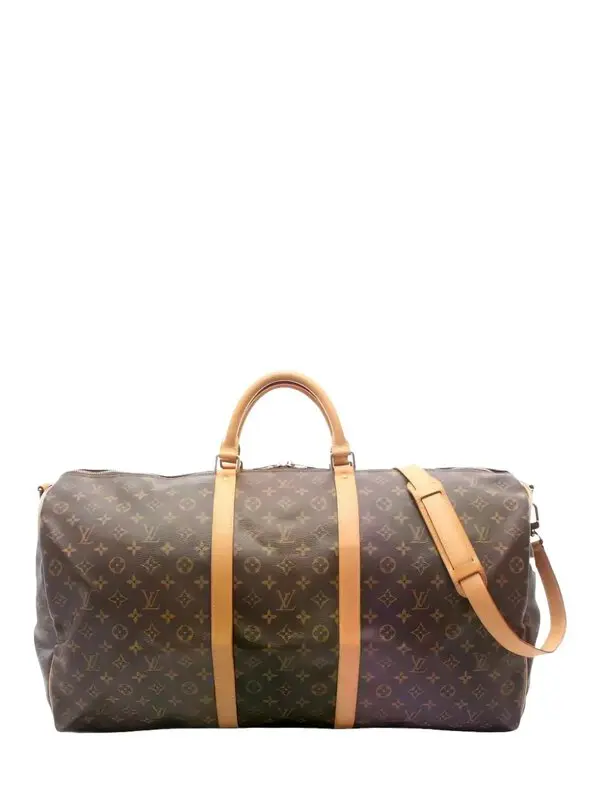 LOUIS VUITTON 1997 60 Keepall Bandouliere Boston Bag - Brown