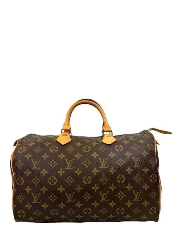 LOUIS VUITTON 1984 Monogram Speedy 35 Boston Bag - Brown