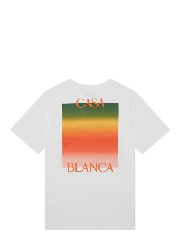 Casablanca Gradient Casa Logo Short Sleeve T-shirt - Multicolor