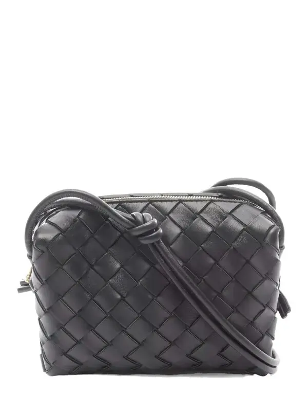 Bottega Veneta 2010s Mini Intrecciato Camera Bag - Black