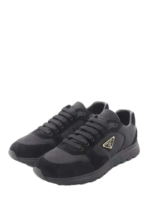 Prada Prax 2.0 Nylon Suede Sneakers - Black