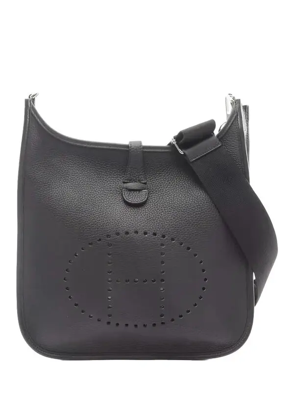 Hermès 2024 Pm Evelyn 3 Troyes Leather Shoulder Bag - Black