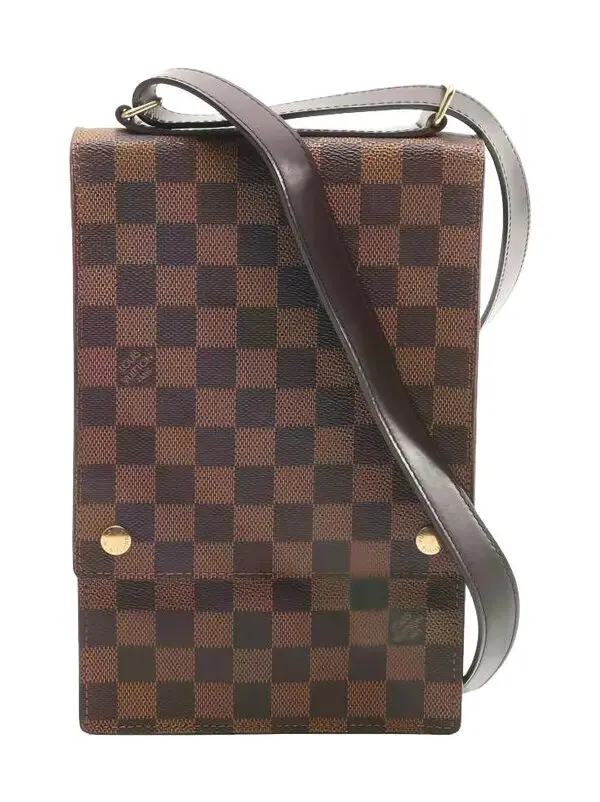 LOUIS VUITTON 2000 Damier Ebene Cross Body Bag - Brown