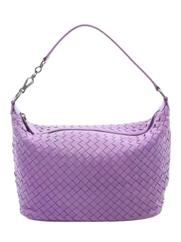Bottega Veneta 2010s Intrecciato Leather Tote Bag - Purple