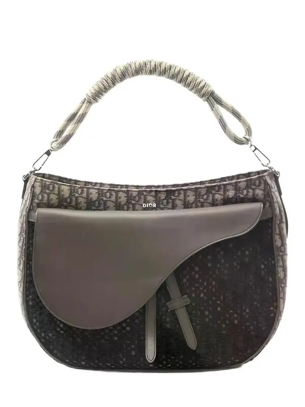 Dior 2000s Rope Handle Saddle Bag - Brown