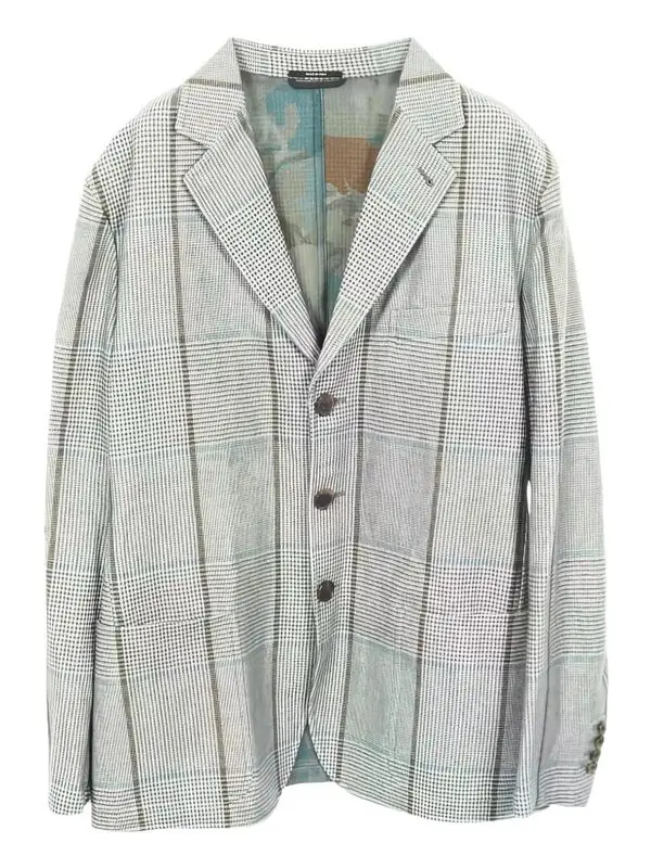 Hermès 2010s Tailored Houndstooth Jacket - Grey