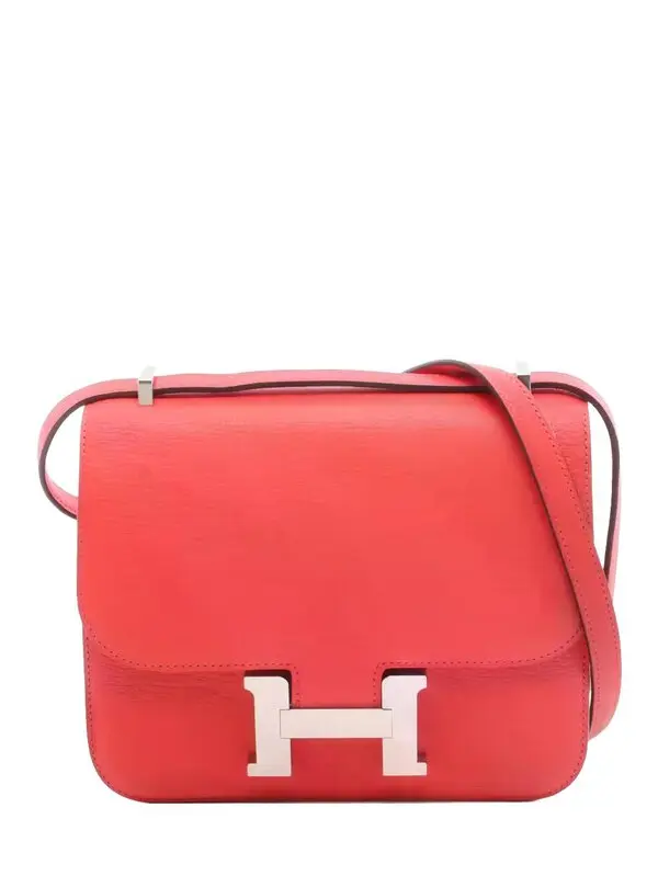 Hermès 2024 Mini Constance Leather Shoulder Bag - Red