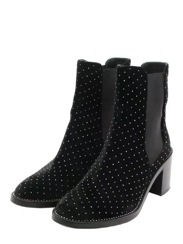 JIMMY CHOO 2000s Velvet Ankle Boots - Black