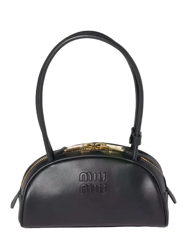 Miu Miu Beau Leather Shoulder Bag - Black