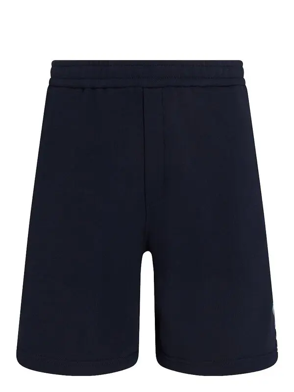 Missoni Crochet-trimmed Cotton-terry Shorts - Midnight Blue