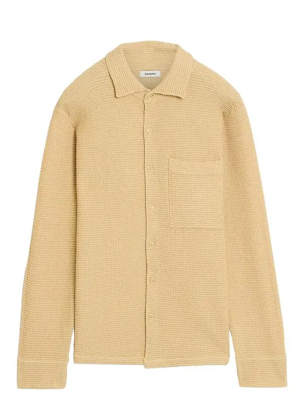 Sandro Waffleknit Shirt - Marigold