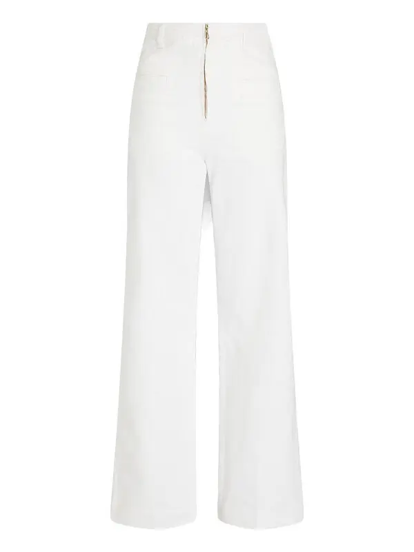 Sandro High-rise Straight-leg Jeans - White