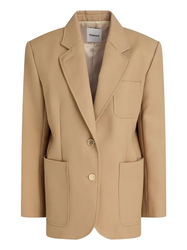 Sandro Drill Blazer - Sand