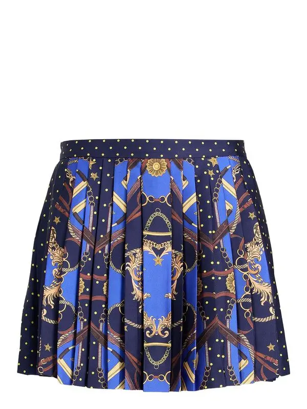 Sandro Printed Twill Skort - Navy