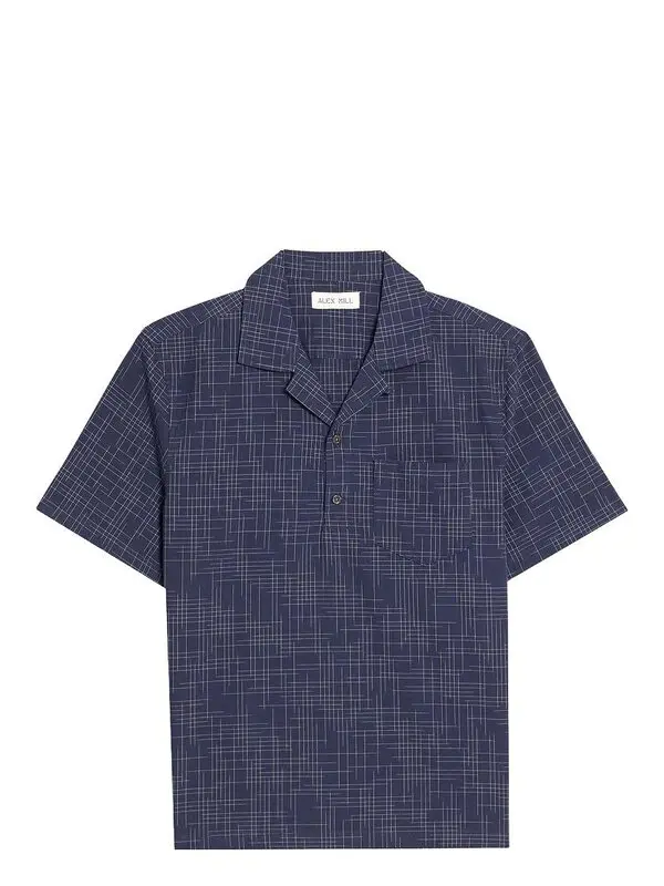 ALEX MILL Som Printed Cottonpoplin Shirt - Navy