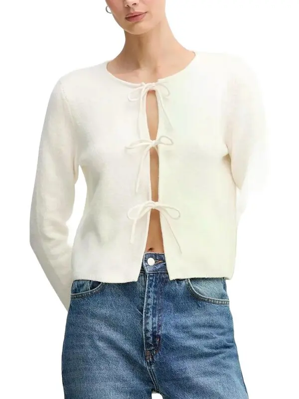 OUI Tie-front Knitwear - White