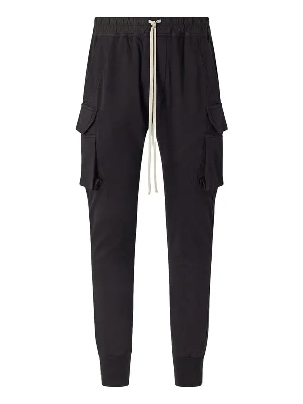 Rick Owens Mastodon Tapered Cotton-blend Jersey Sweatpants - Black