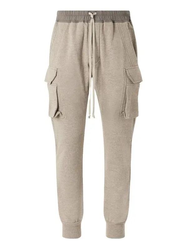 Rick Owens Mastodon Tapered Cotton-blend Jersey Sweatpants - Gray