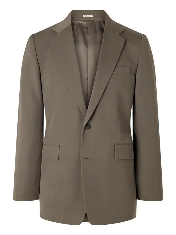 Auralee Wool-gabardine Blazer - Brown
