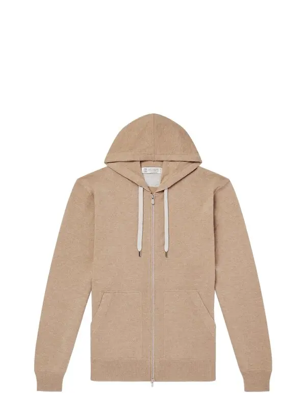 Brunello Cucinelli Cashmere Zip-up Hoodie - Neutrals