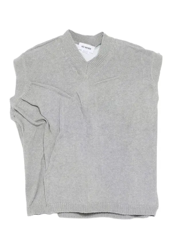 HED MAYNER Logo-embroidered Vest - Grey