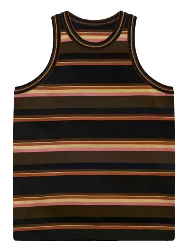 Sacai Striped Trim Top - Black