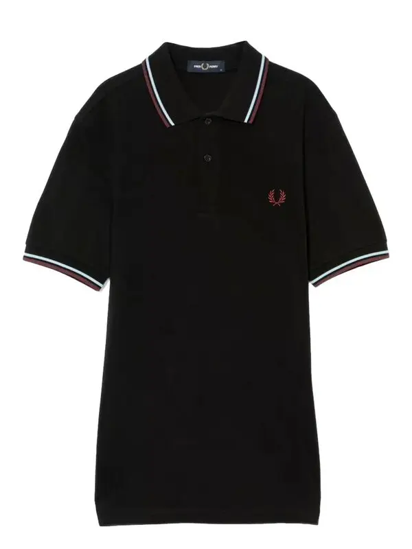Fred Perry Logo-embroidered Polo Shirt - Black