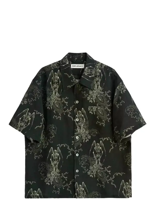 Our Legacy Every Paisley-print Shirt - Black