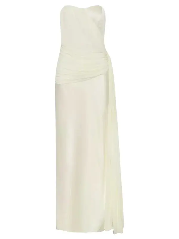 NICHOLAS Milena Draped Maxi Dress - Neutrals