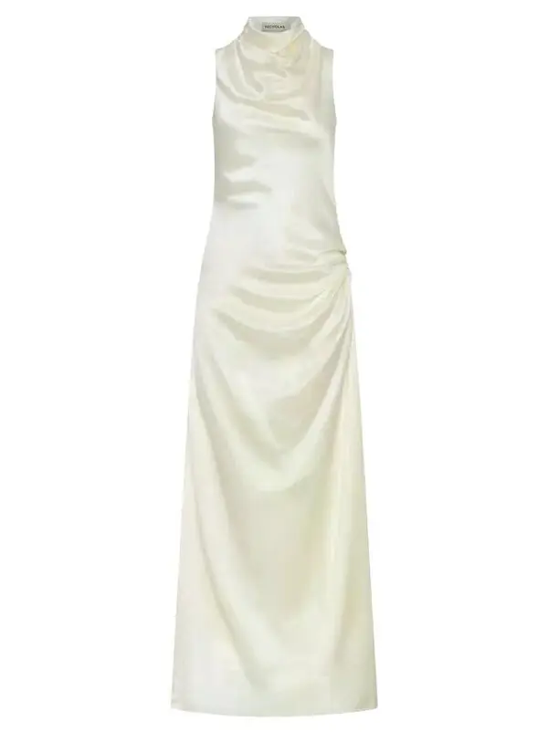 NICHOLAS Fabiana Draped Maxi Dress - Neutrals