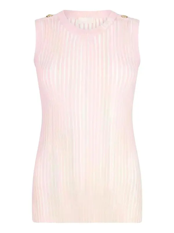 Liu Jo Two-tone Ribbed Tank Top - Pink