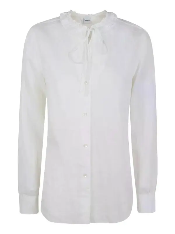 Aspesi Ruffled-collar Shirt - White