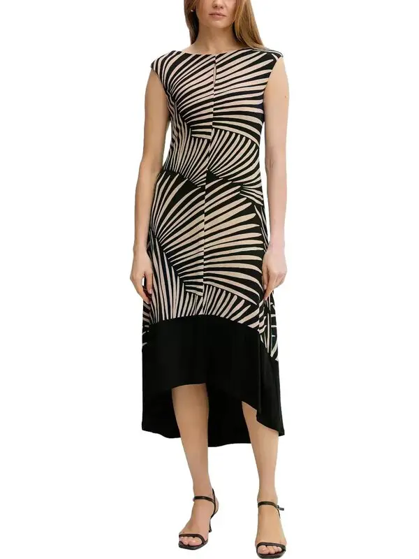 Joseph Ribkoff Patterned Midi Dress - Black
