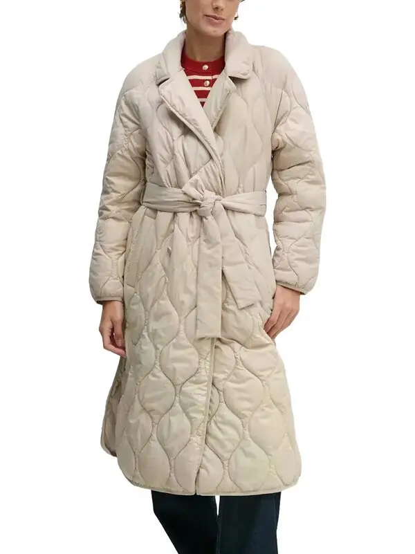 OUI Quilted Belted Coat - Neutrals